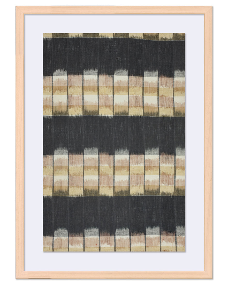Balanced Ikat Framed Wall Art – Textile Hive